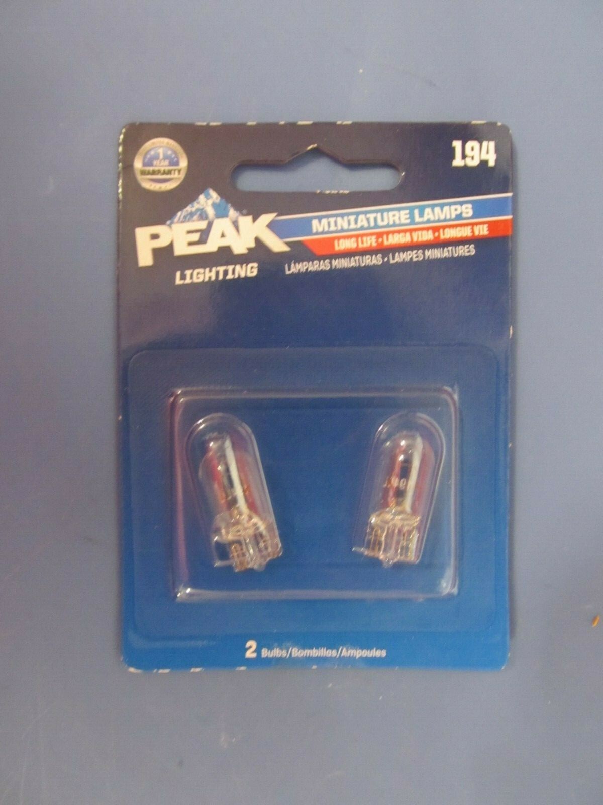 Peak Minature Lamps Long Life Package of 2 bulbs # 194LL-BPP NEW ...
