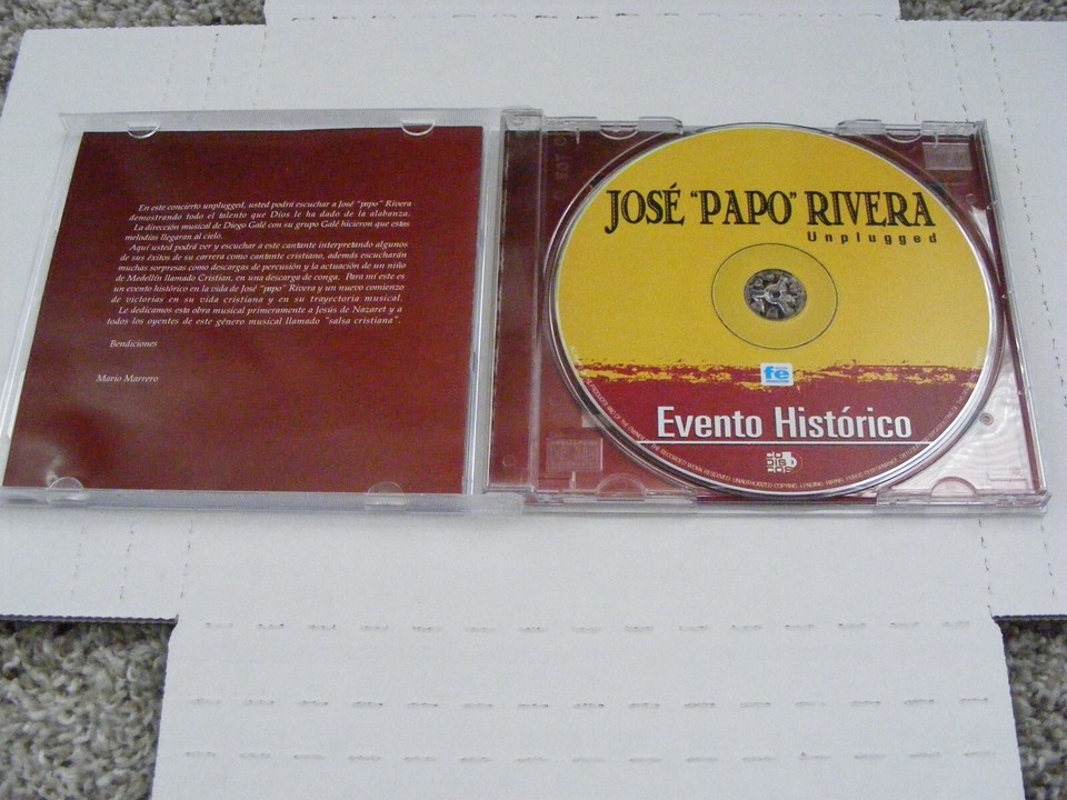 José "Papo" Rivera "Unplugged Evento Histórico" CD In N/M-. Codiscos ...