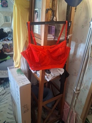 Worn Once Parade Womens 3XL Red Lace Bralette Bra With Adjustable ...