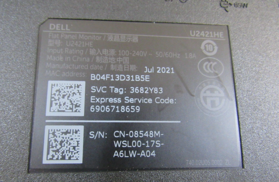 Dell U2421HE 23.8" IPS LED FHD Monitor | eBay UK