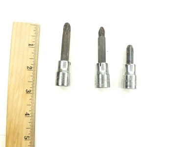 3 NAPA EASCO TOOLS 3/8" DRIVE # 3 PHILLIPS TIP BIT SOCKET DRIVER ...