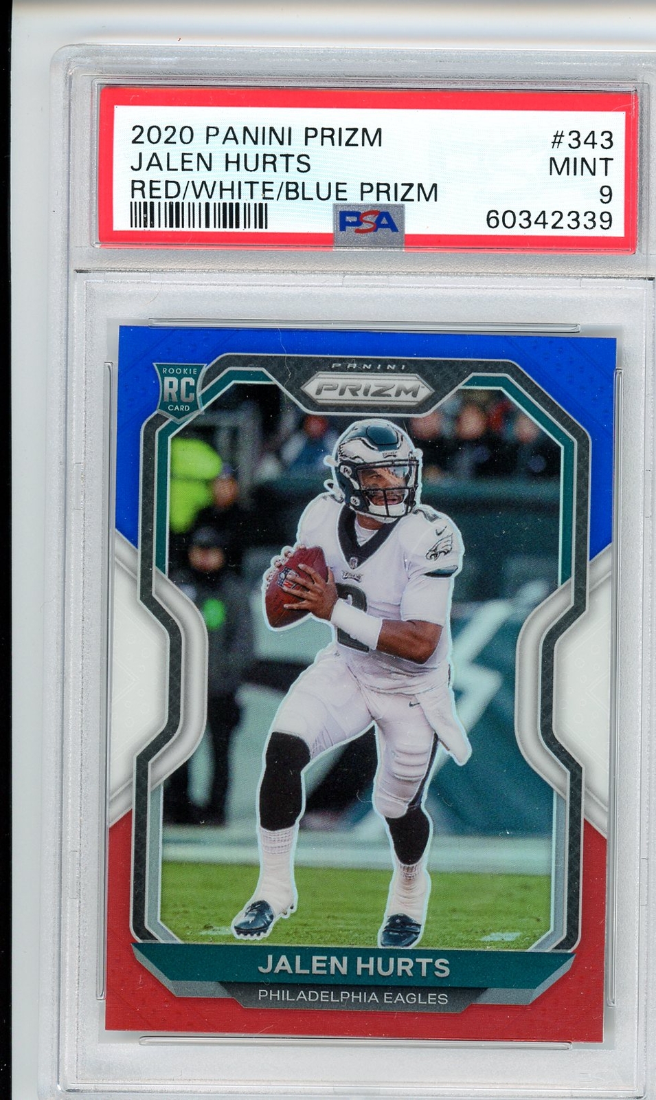 2020 Panini Prizm - Rookie Red White & Blue Prizm #343 Jalen Hurts (RC ...