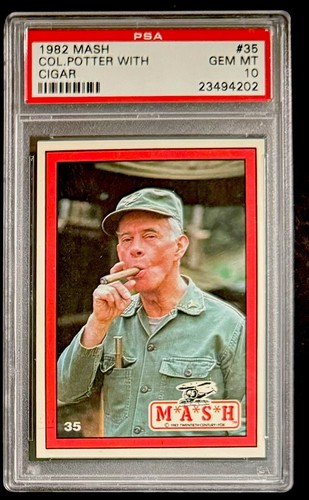 (POP 3) PSA 10 1982 MASH Donruss #35 Colonel Potter Cigar GEM MINT (SET ...