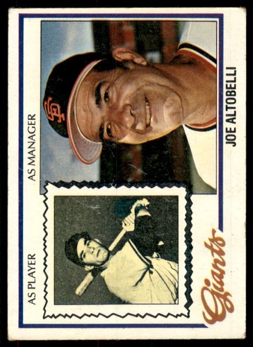 1978 Topps Joe Altobelli San Francisco Giants #256 | eBay