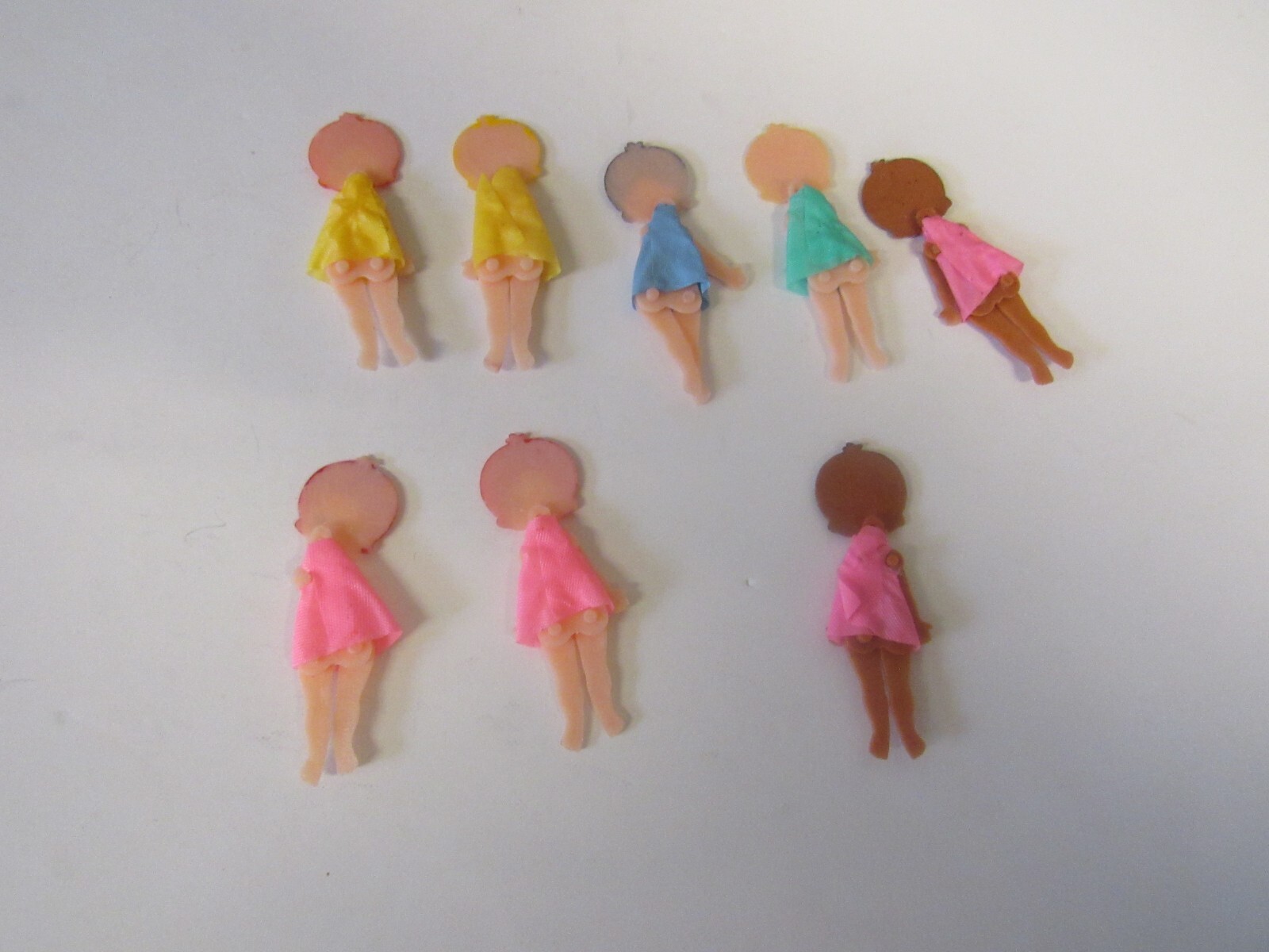 Vintage Skinny Flat Flatsy Mini Poseable Dolls Lot of 8 | eBay