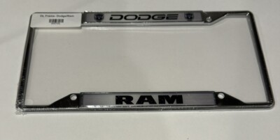 DODGE RAM Stainless Steel Silver License Plate Frame | eBay