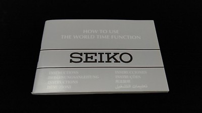 SEIKO Watch Manual Instructions Booklets how to use the world time ...
