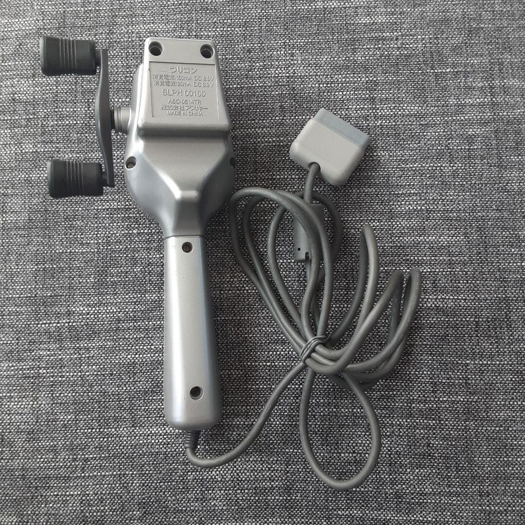 Fishing Rod Controller ＋Bass Landing Soft Set Ascii PlayStation 1 PS1 ...