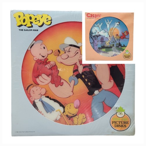 Casper & Popey Picture Disks Disc 33 RPM Peter Pan 1983 Records Albums ...