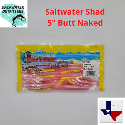Saltwater Shad Assassin 5" Butt Naked Swimbait 8 Cnt (SWA29275) Redfish ...