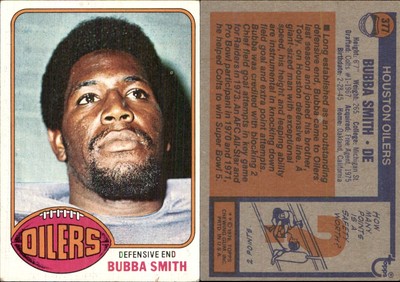 Bubba Smith 1976 Topps #377 Card Houston Oilers *AutographDen* | eBay