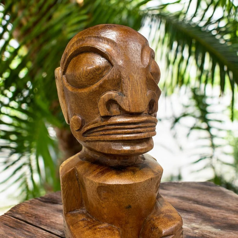 Tahitian Tiki Figure | Natural 12" | eBay