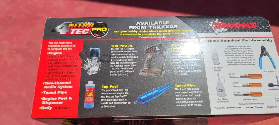 Traxxas Nitro 4-Tec Pro 4801 Kit OS .12 TR(p)-t Eng Turbo Head Mint RC ...