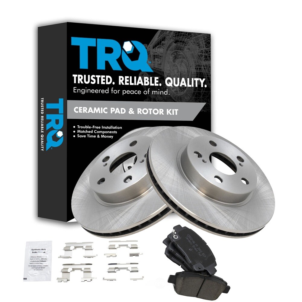 Disc Brake Kit-Ceramic Brake Pad and Rotor Kit TRQ fits 2004 Toyota ...