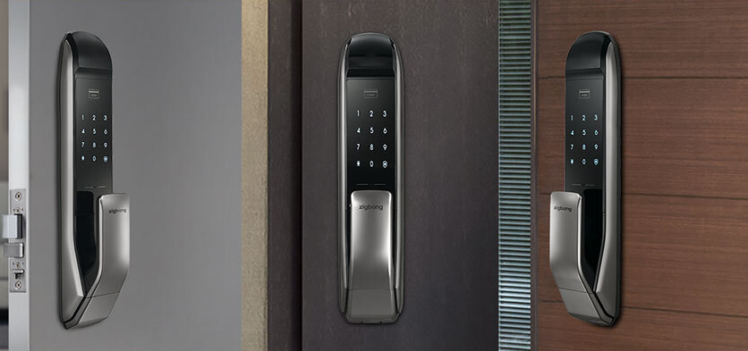 Samsung Zigbang SHP-P51 Premium New Push Pull Digital Smart Door Lock ...