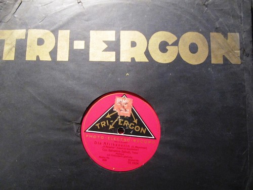 1929 SALVATORE SALVATI ten TRI-ERGON Africana O PARADISO / Celeste Aida ...