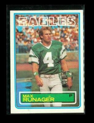 Vintage 1983 TOPPS Football Trading Card #147 MAX RUNAGER Philadelphia ...