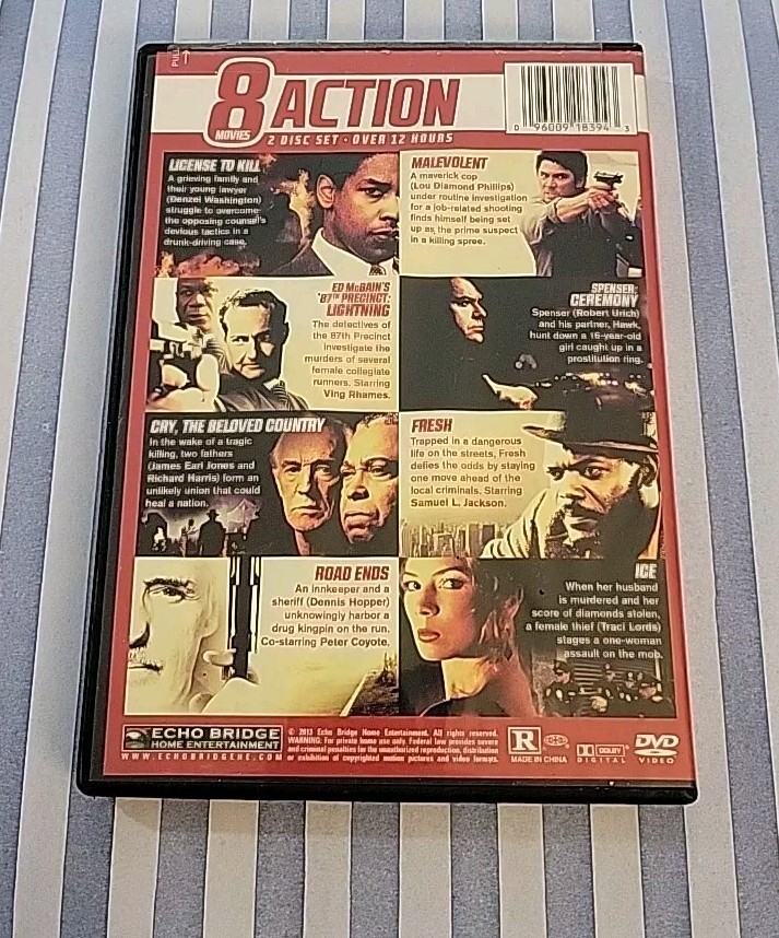 8-Movie Action Pack, Vol. 8 (DVD, 2013, 2-Disc Set) Samuel L. Jackson ...
