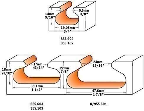 CMT 855.603.11 Finger Pull Bit with 1-1/2-Inch Diameter with 1/2-Inch ...