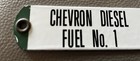 Vintage Chevron Diesel Fuel No. 1 Gasoline Enamel Gas Tag Pump Sign Oil ...