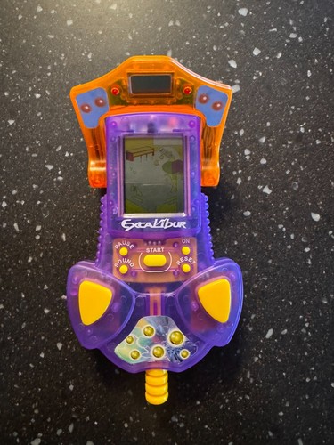 EXCALIBUR VIBRATING PINBALL HANDHELD VIDEO GAME - Purple - TESTED ...