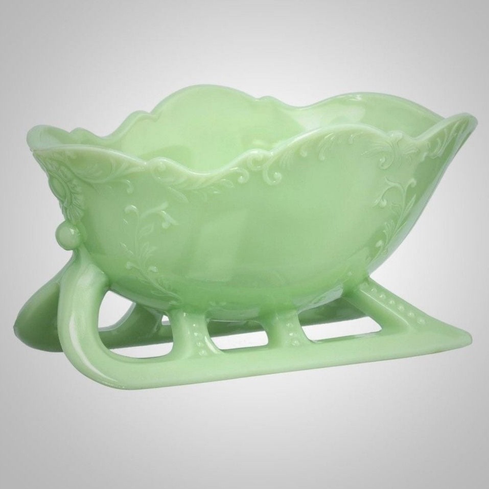 Large Sleigh - Jadeite - Mosser Glass, USA | eBay