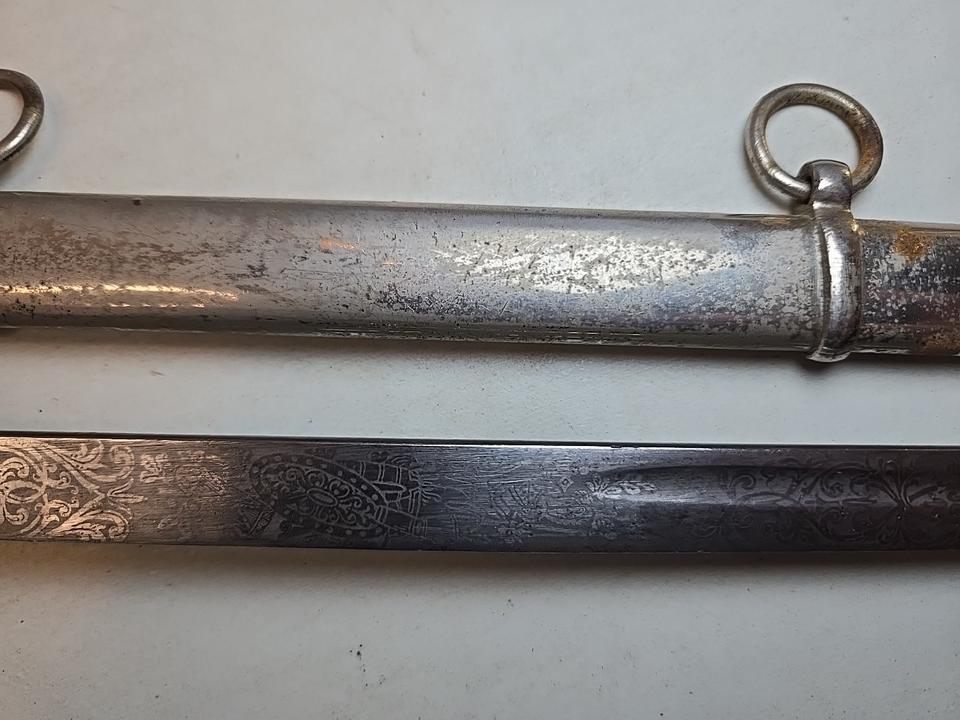 WWI M1889 German Wurttemberg Kinder Sabel Sword w/Scabbard - Etched ...