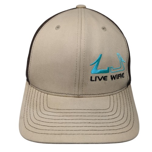 Live Wire Snapback Trucker Cap Brown One Size Adjustable Mesh Back ...