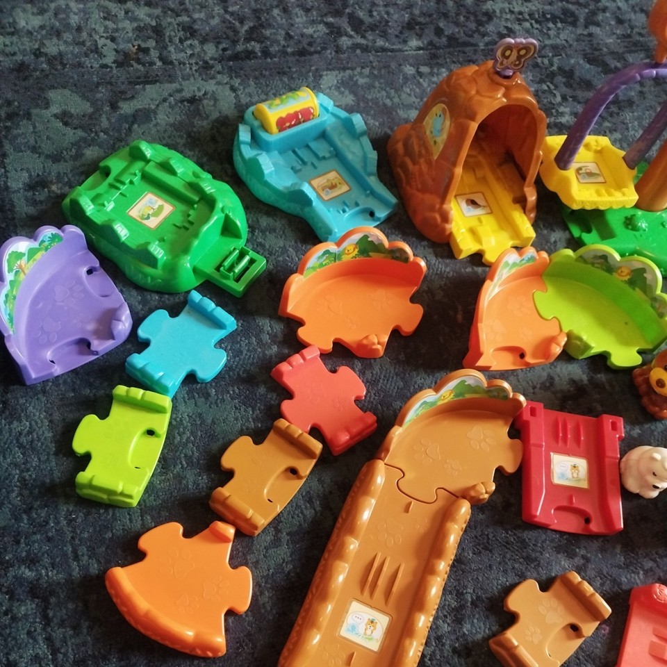 Vtech Toot Toot 5 Animals + Zoo, farm & track parts. Bear zebra sheep ...