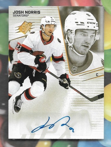 JOSH NORRIS 2022-23 UPPER DECK SPX AUTOGRAPH AUTO CARD #38 SENATORS ...