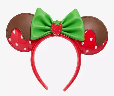 Loungefly Minnie Mouse Chocolate Dipped Strawberry Ears Exclusive | eBay