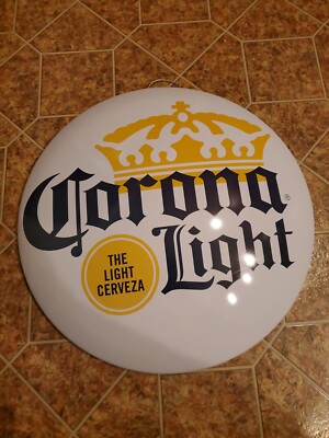 Corona Light Beer - Round Dome 15" Metal Sign -Bar-Man Cave Decor | eBay