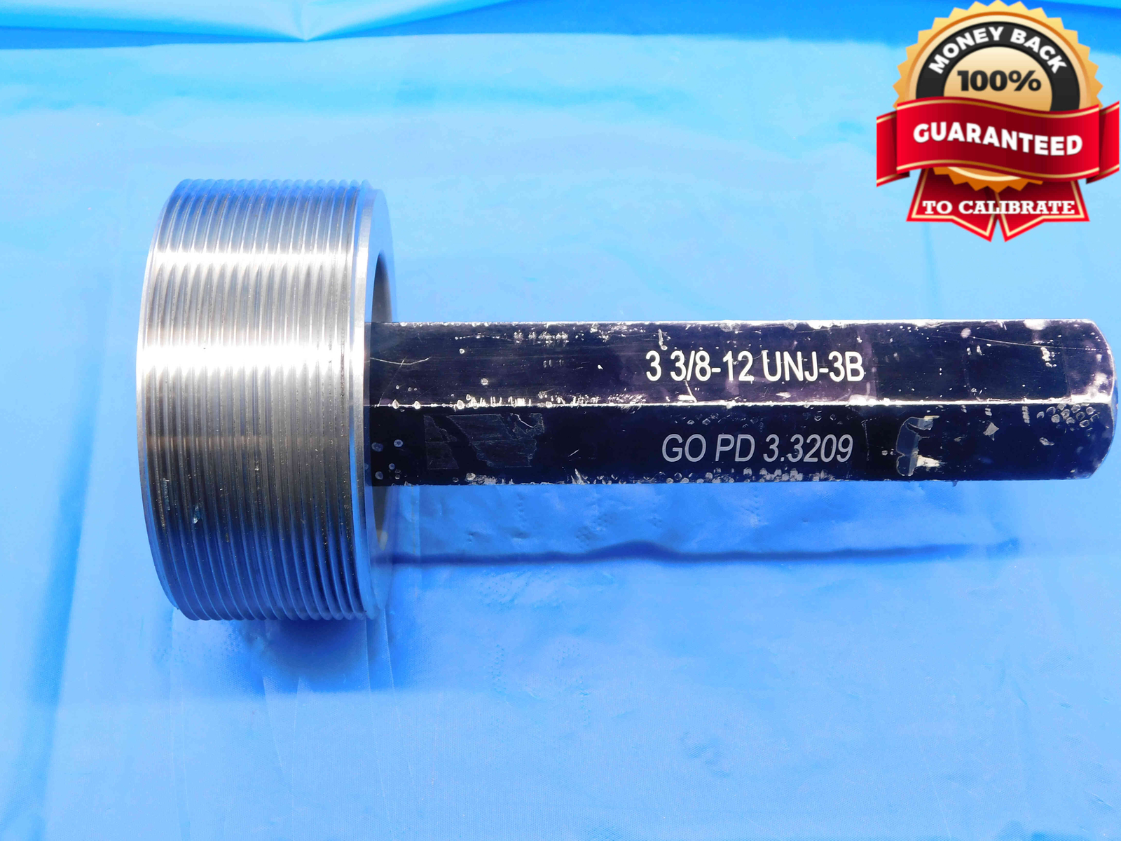 3 3/8 12 UNJ 3B THREAD PLUG GAGE 3.375 3.3750 GO ONLY P.D. = 3.3209 3B ...