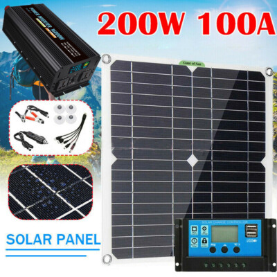 16000W Complete Solar Panel Kit Solar Power Generator 100A 110V Off ...