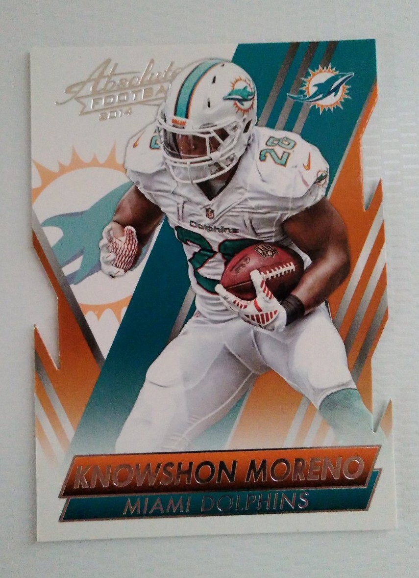 2014 Panini Absolute Knowshon MORENO Miami Dolphins Card #86 - DIE CUT ...