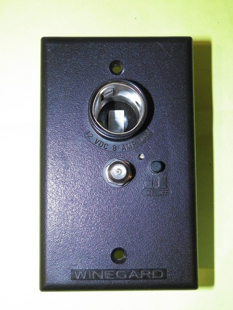 Black Winegard RV Camper TV Power Wall Plate Cable Antenna 2 Plug ...