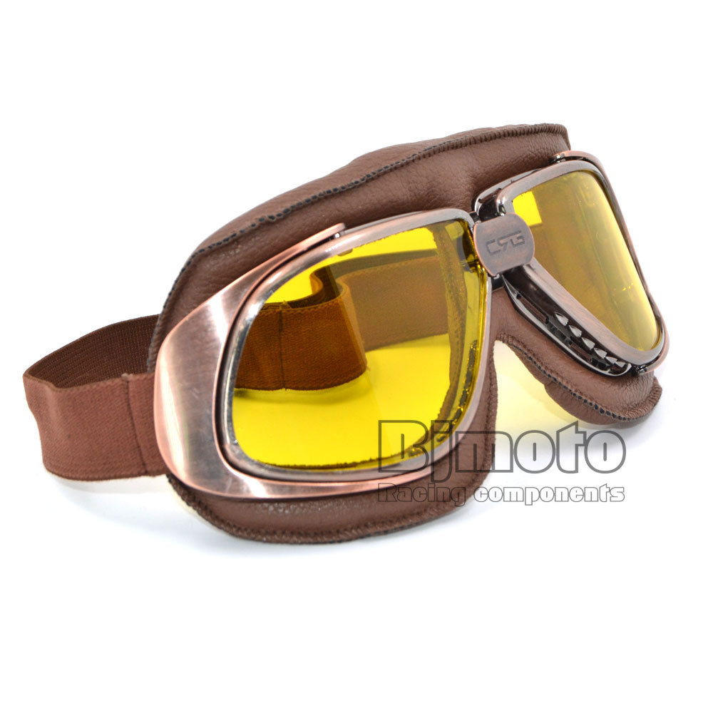 Retro Vintage Goggles Glasses For Helmet Motorcycle Bike Outdoor ...