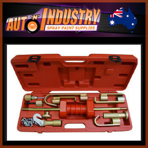 12PCE PANELBEATERS HEAVYDUTY 12lb SLIDE HAMMER/ PANEL PULLER KIT IN ...