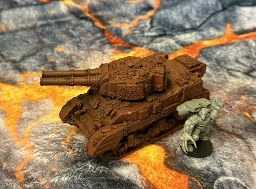 40k Imperial Guard improvised KO’d Tank Rusted Sci Fi Terrain Trench ...