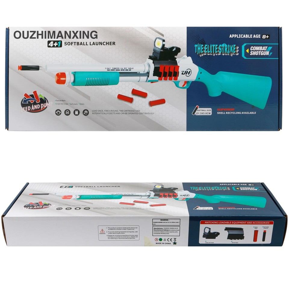 Toy Gun Models Foam Blasters (33-Inch) Jumping Shell Design [with10 ...