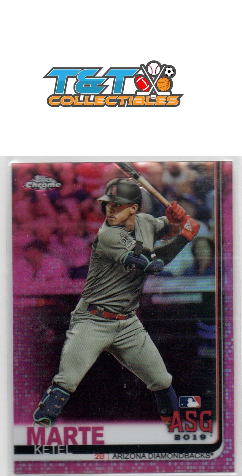 Ketel Marte 2019 Topps Chrome Update Pink Refractor #71 Arizona ...