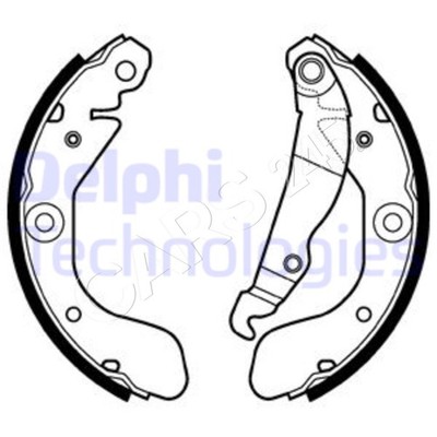 DELPHI Brake Shoe Set For CHEVROLET Aveo Hatchback 11- 95017074 | eBay