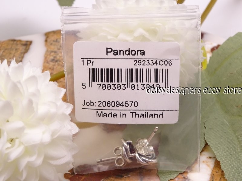 NEW Pandora Birthstone Eternal Circle January Red Earrings 292334C06 ...