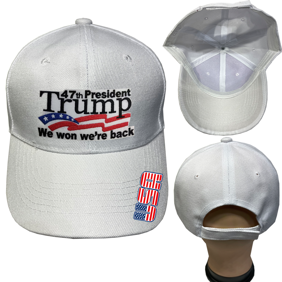 47th PRESIDENT WE WON WE'RE BACK USA Adjustable Cap Baseball Hats ...
