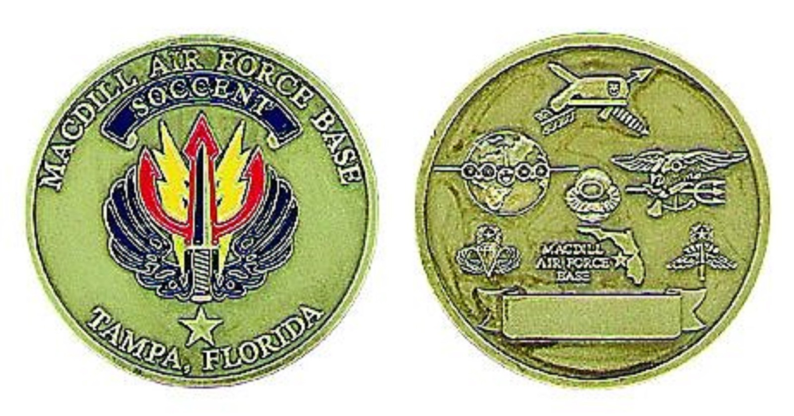 MACDILL AIR FORCE BASE SOCCENT CHALLENGE COIN | eBay
