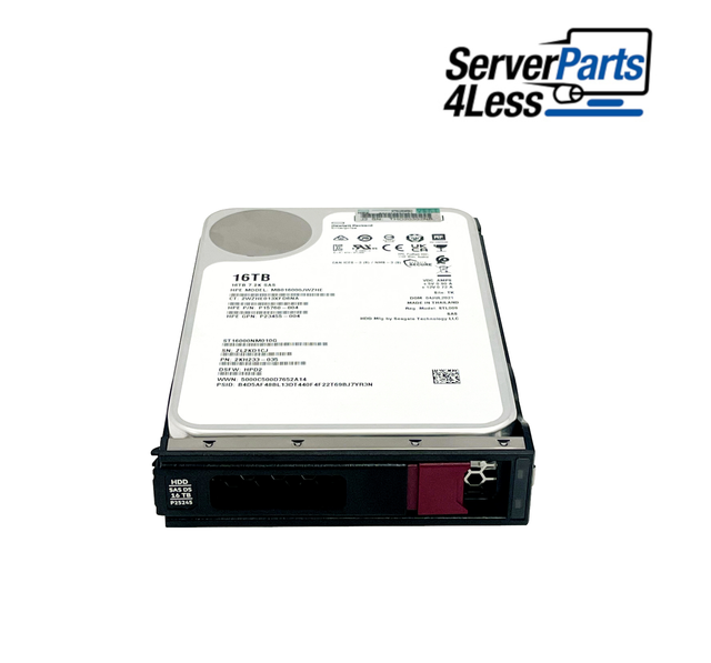 P25245-001 HPE 16TB 7.2K 12G 3.5" SAS 512E LP HDD FOR HP ML350 G10 ...