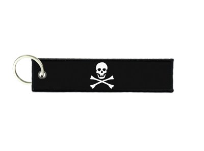 Keychain key ring tags fabric motorcycles car biker cute flag pirate ...