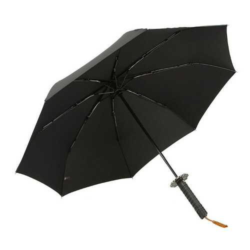 NEW Automatic Open Sword Handle Parasol Sun Rain Katana Shape Folding ...