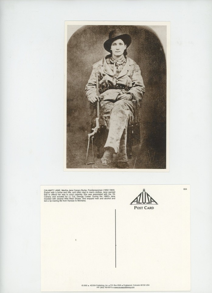Calamity Jane w/ Rifle Postcard Buffalo Bill Wild West Show, Wild Bill ...