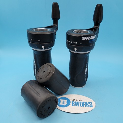 SRAM MRX Plus Grip Shift Twist Shifters 3x7sp w/Grips Hybrid MTB ...